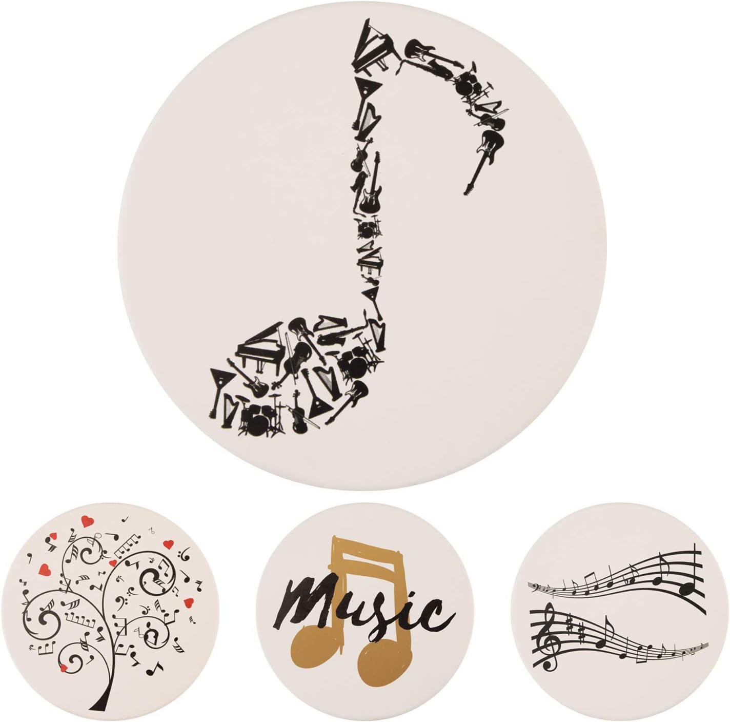 Amazon.com: Guitar Ink - Guitar Coaster Set / 5 Beautiful Extra-Large ...