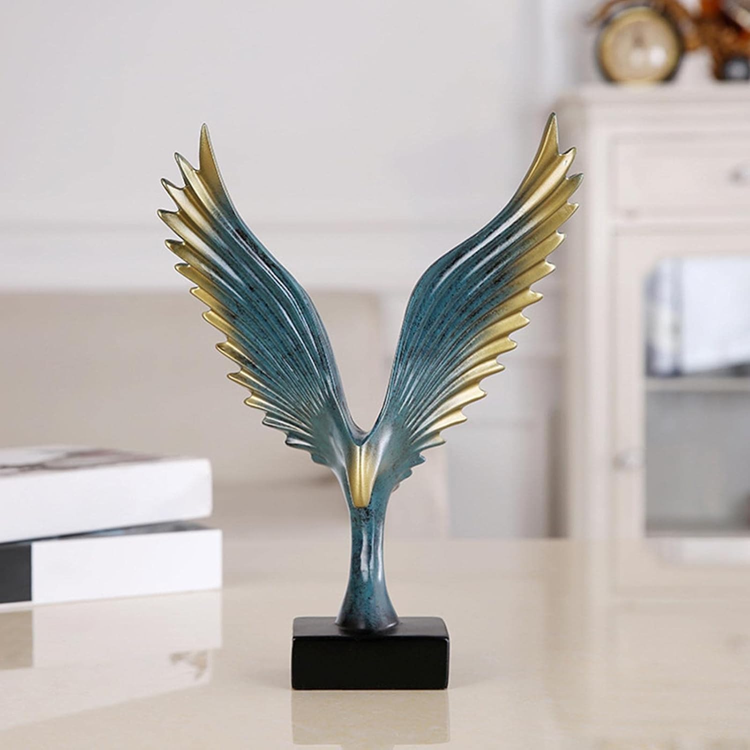 Buy CALANDIS Retro Style Eagle Wing Statue Photo Props Tv Shelf ...
