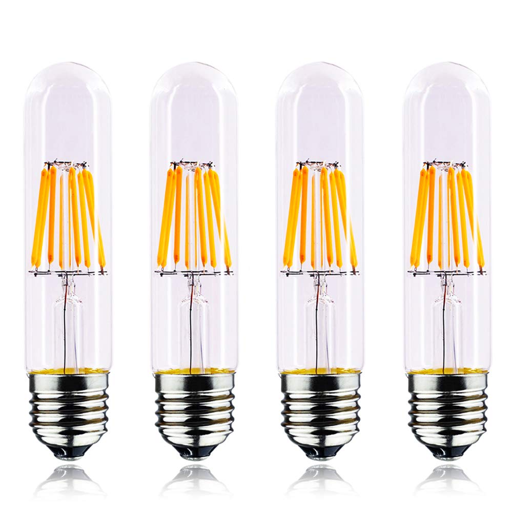 MaoTopCom 4 Pack T10 Led Tube Bulb 6W Dimmable Edison Tubular Bulbs ...