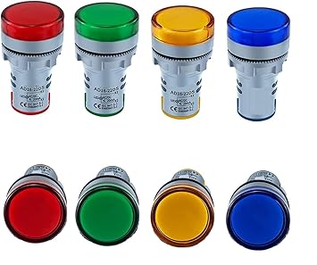 POWER Corded Electric Led Panel Indicator 230V 22Mm Plastic (1 Set Rgyb ...