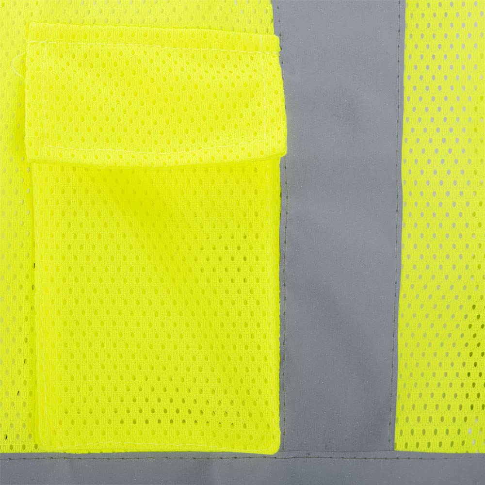 Snapklik.com : Pioneer High Visibility Tricot Mesh Zip-Up Safety Vest