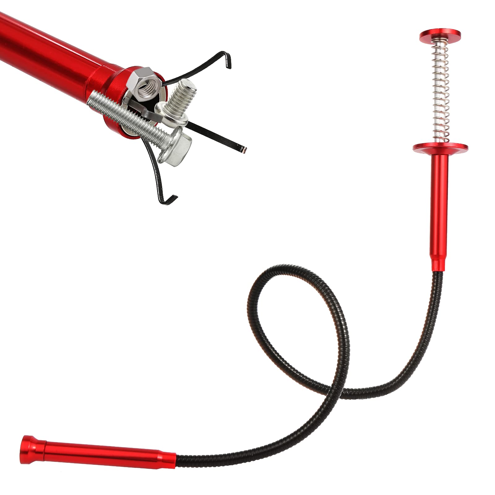 Flexible Magnetic Pickup Tool with 4-Claw Grabber - 24" Reach for ...