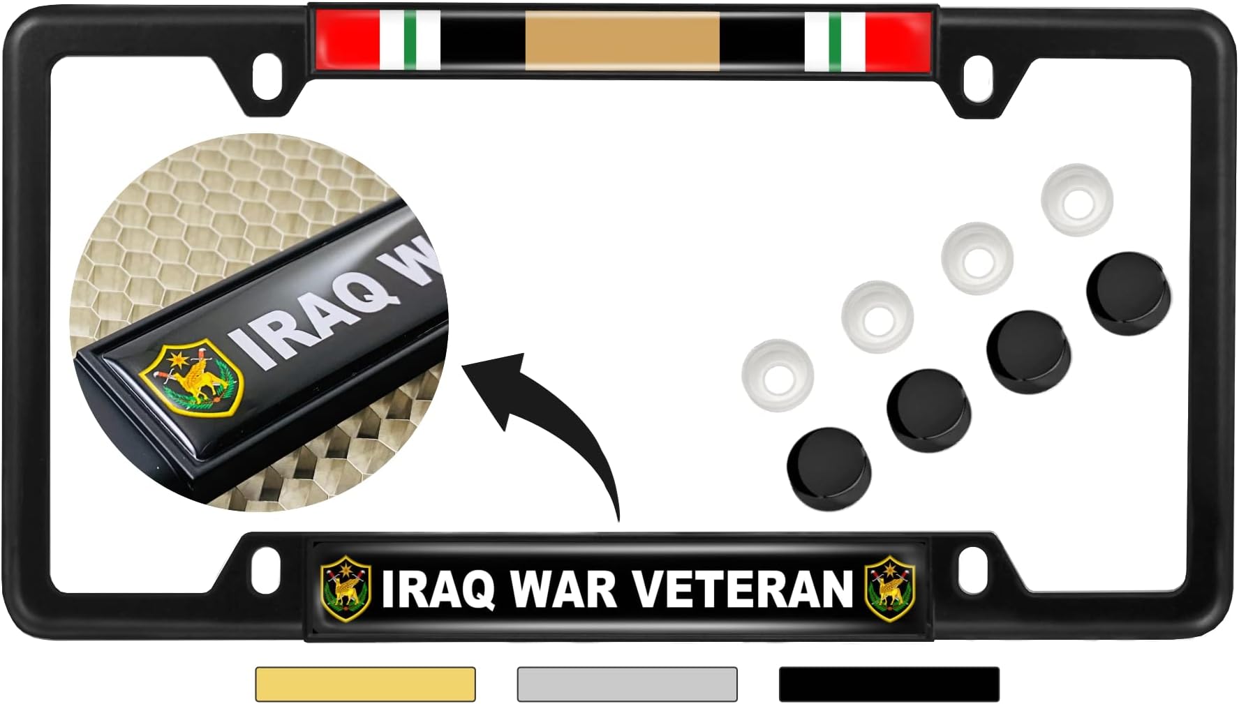 Amazon.com: Iraq War Veteran - Domed Custom-Made Personalized Narrow ...