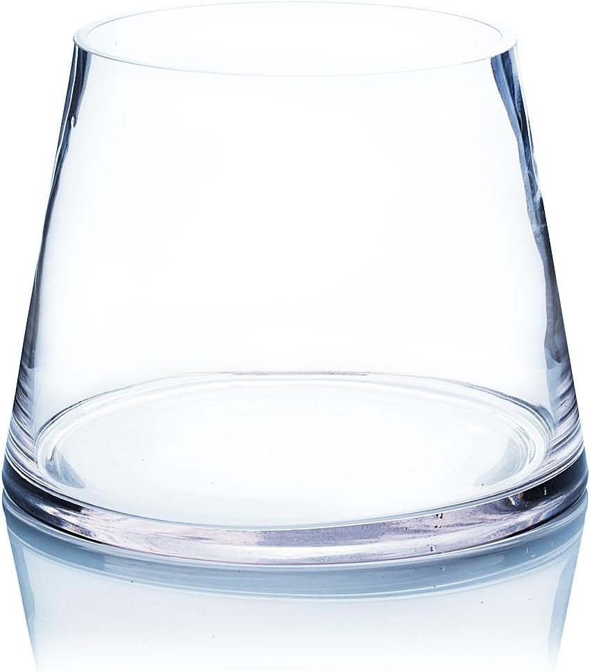Amazon.com: WGV Tapered Glass Vase, Width 8", Height 6", (Multiple ...