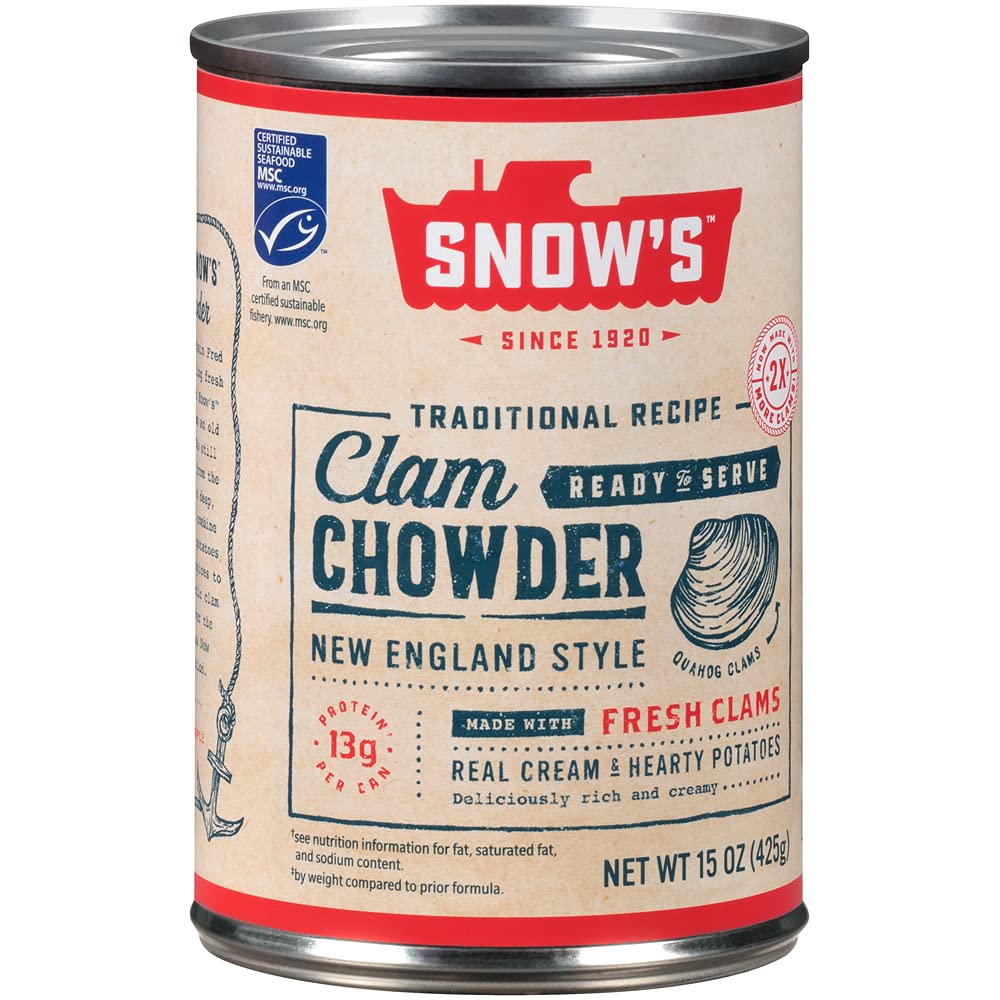 Snapklik.com : Snows New England Clam Chowder, 15 Oz Can