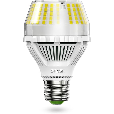 SANSI 400W Equivalent LED Light Bulb, 6000 Lumens Brightest LED Bulb ...