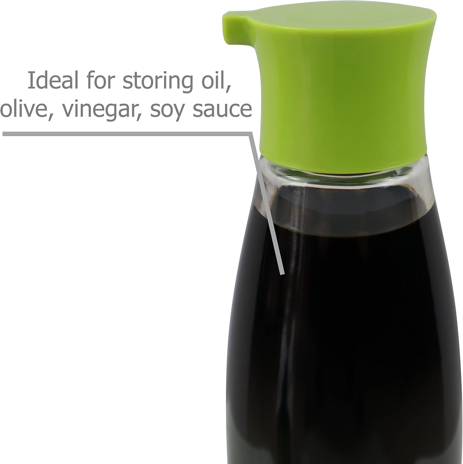 Juego de 2 botellas de vidrio dispensadoras para salsa de soja y vinagre de aceite de oliva ...