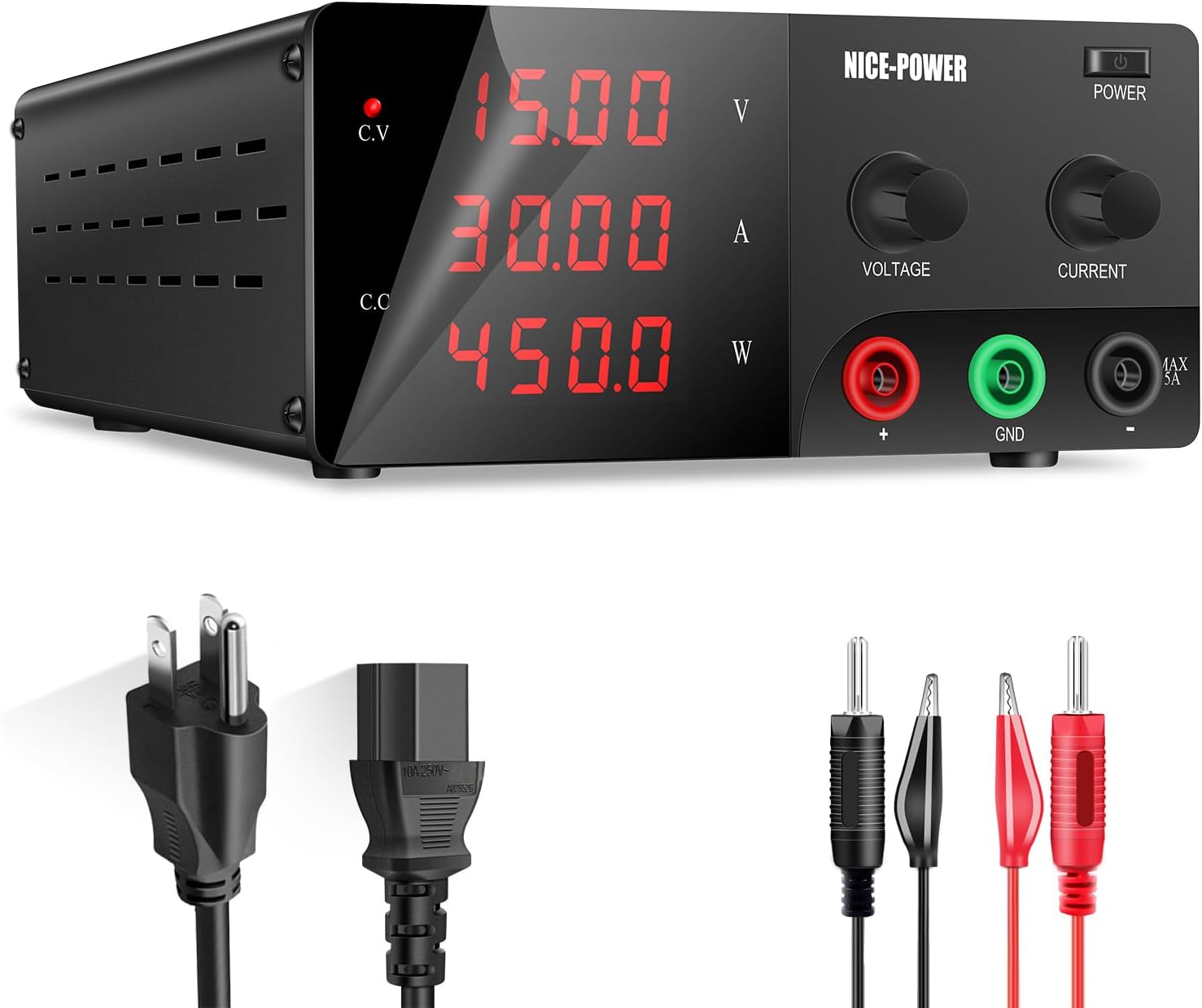 NICE-POWER DC Power Supply Variable, 15V 30A 450W High Power Bench ...