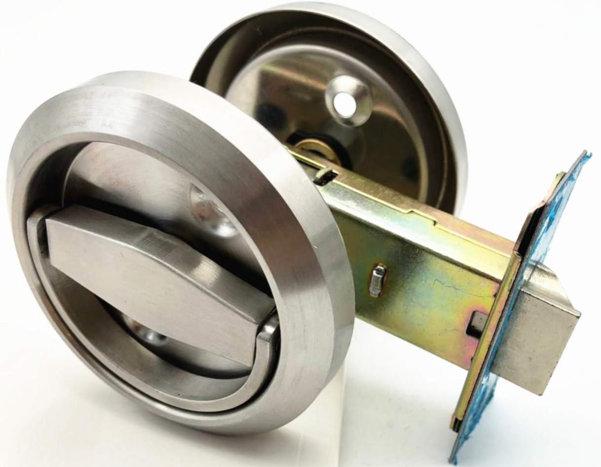 Unilocks Stainless Steel 304 Round Bed/Passage Low Profile Door Lock in ...
