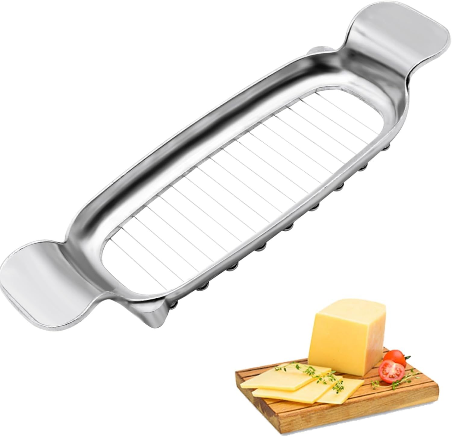 Amazon.com: Maigoo cheese slicer Stainless steel butter slicer cutter ...