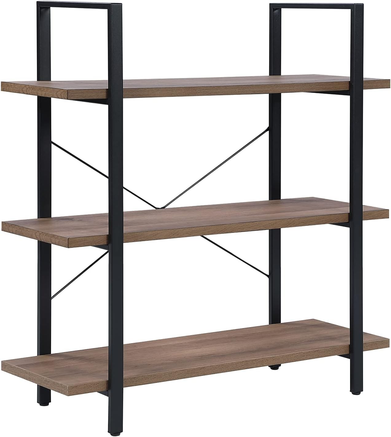 Amazon.com: OUllUO 3 Tier Bookshelf, Short Book Shelf for Bedroom ...