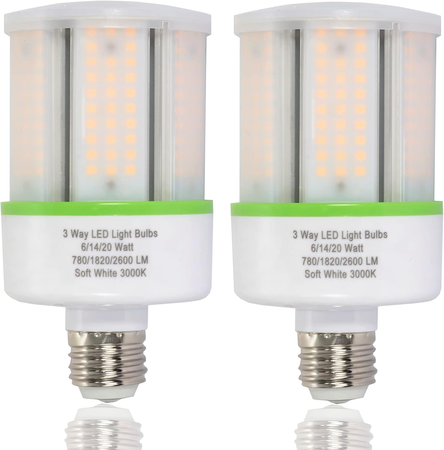 TJBB 3 Way Light Bulbs LED 60-140-200W Equivalent Soft White 3000K,A21 ...
