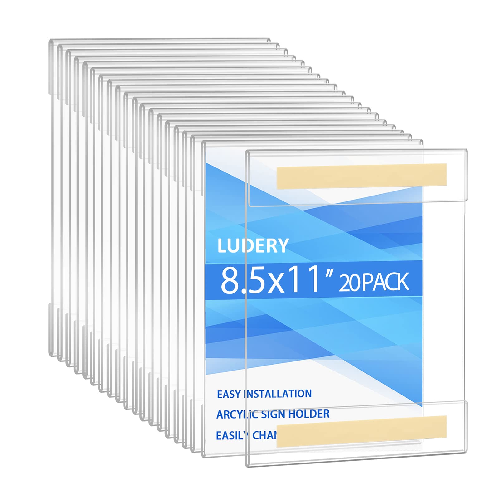Amazon.com: Ludery 8.5 x 11 Wall Mount Acrylic Sign Holder, Plastic ...