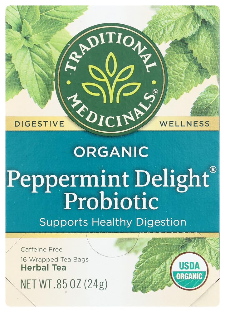 Snapklik.com : Organic Probiotic Herbal Tea, Peppermint Delight, 16 Tea ...