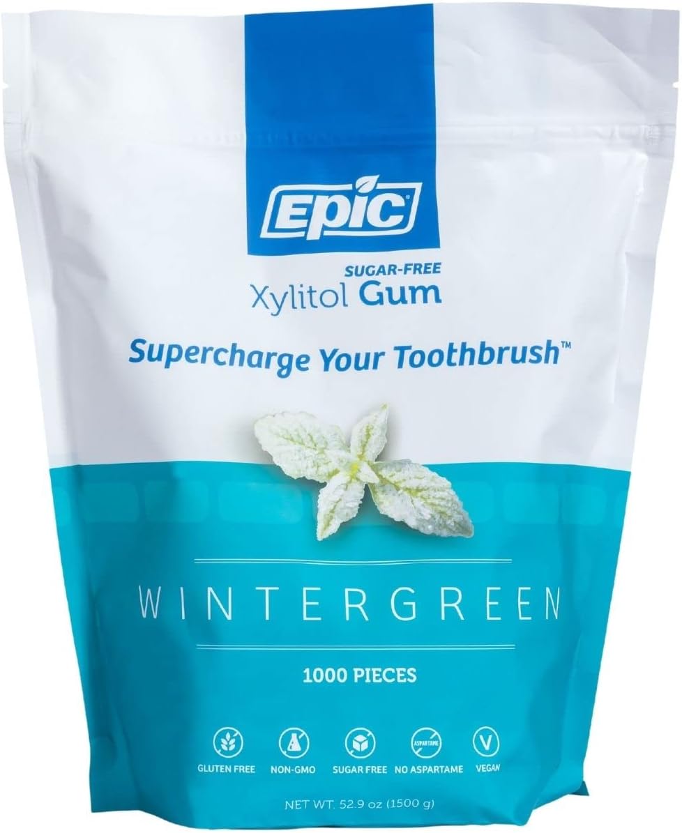 Amazon.com : Epic Xylitol Chewing Gum - Sugar Free & Aspartame Free ...