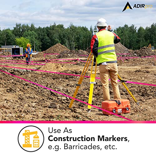 Snapklik.com : AdirPro 12 Pack Fluorescent Flagging Tape - Multipurpose ...