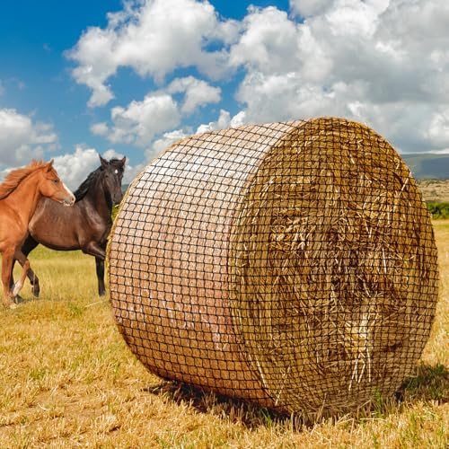 Amazon.com: MIYABALA Round Bale Hay Net for Horses,5x5 Feet Knotless ...