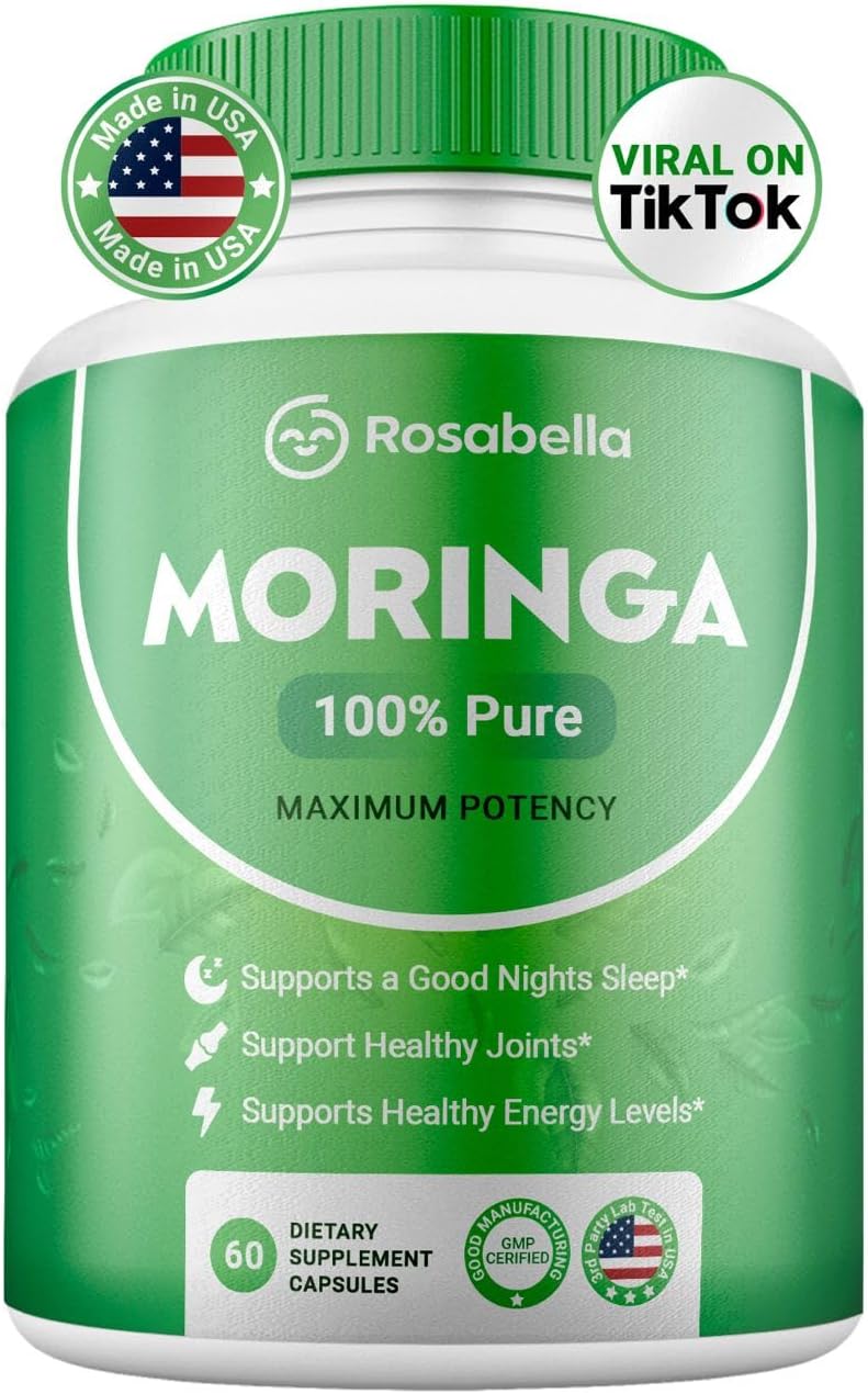 Amazon.com: Moringa Powder Capsules - Pure Nutrient-Rich Moringa Powder - A Natural Green ...