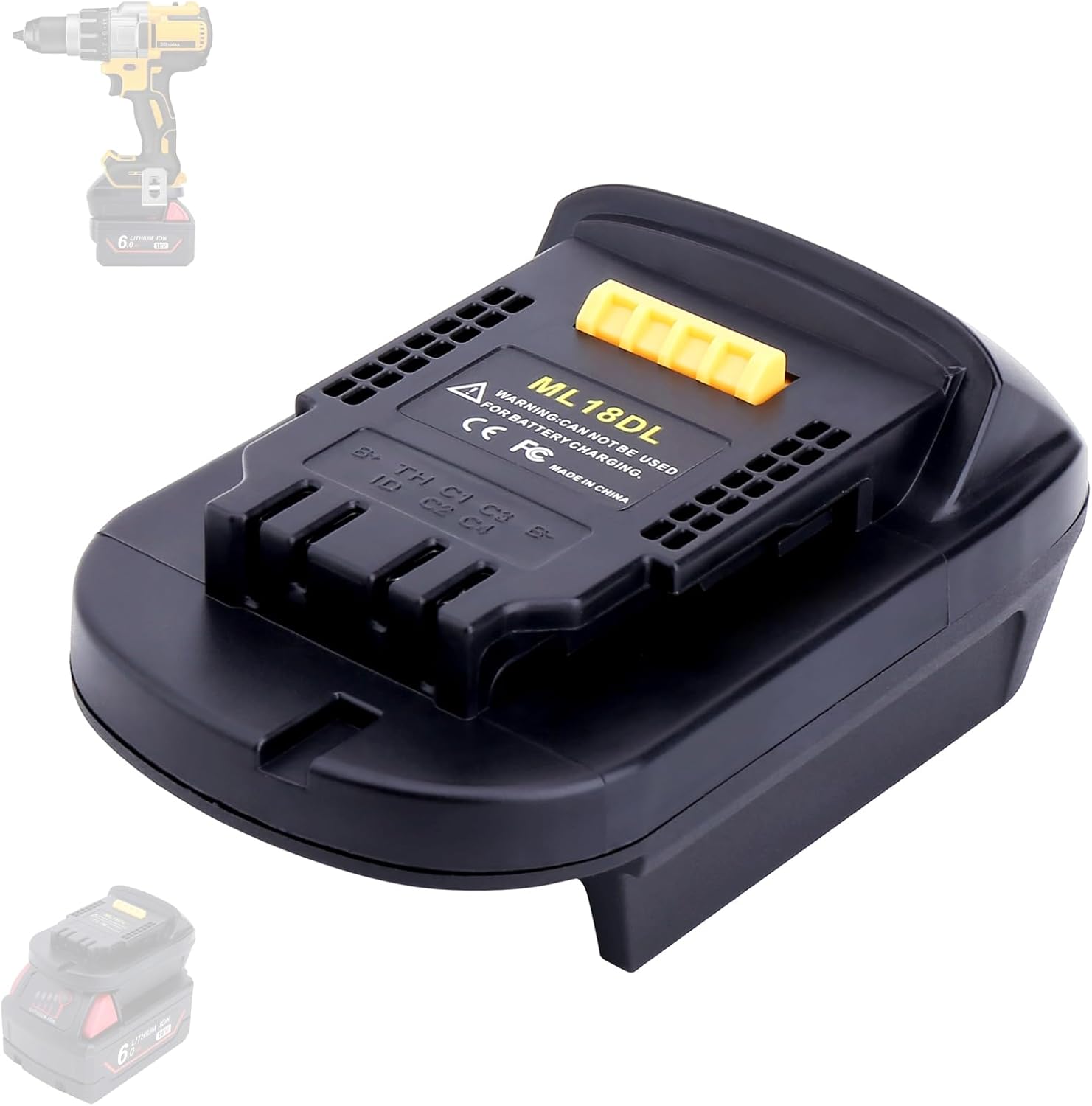 Amazon.com: Tulepowceeng Battery Adapter Compatible with Dewalt 20v Max ...