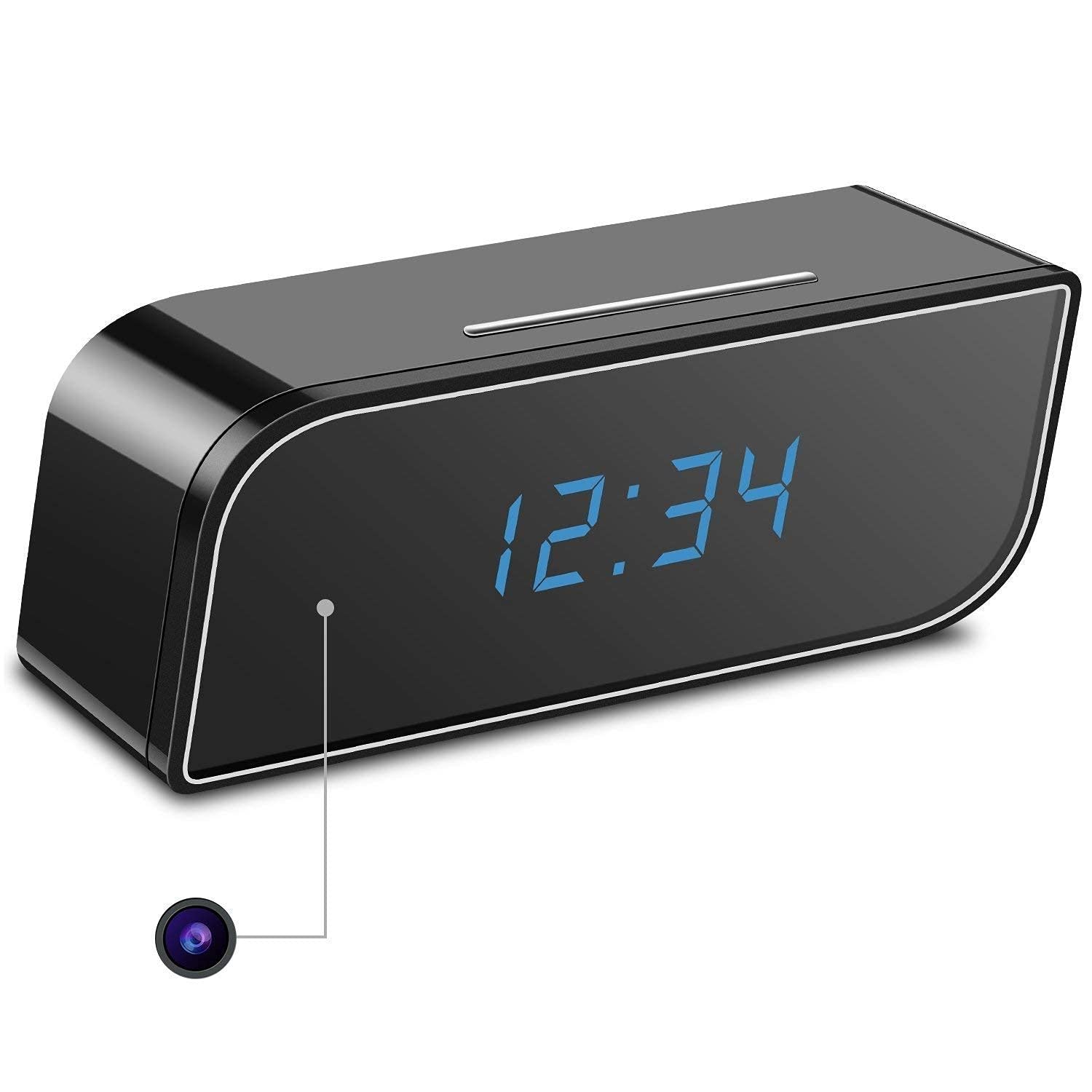 Buy Spy 4k WiFi Camera Digital Table Clock Hidden Wireless Indoor HD ...