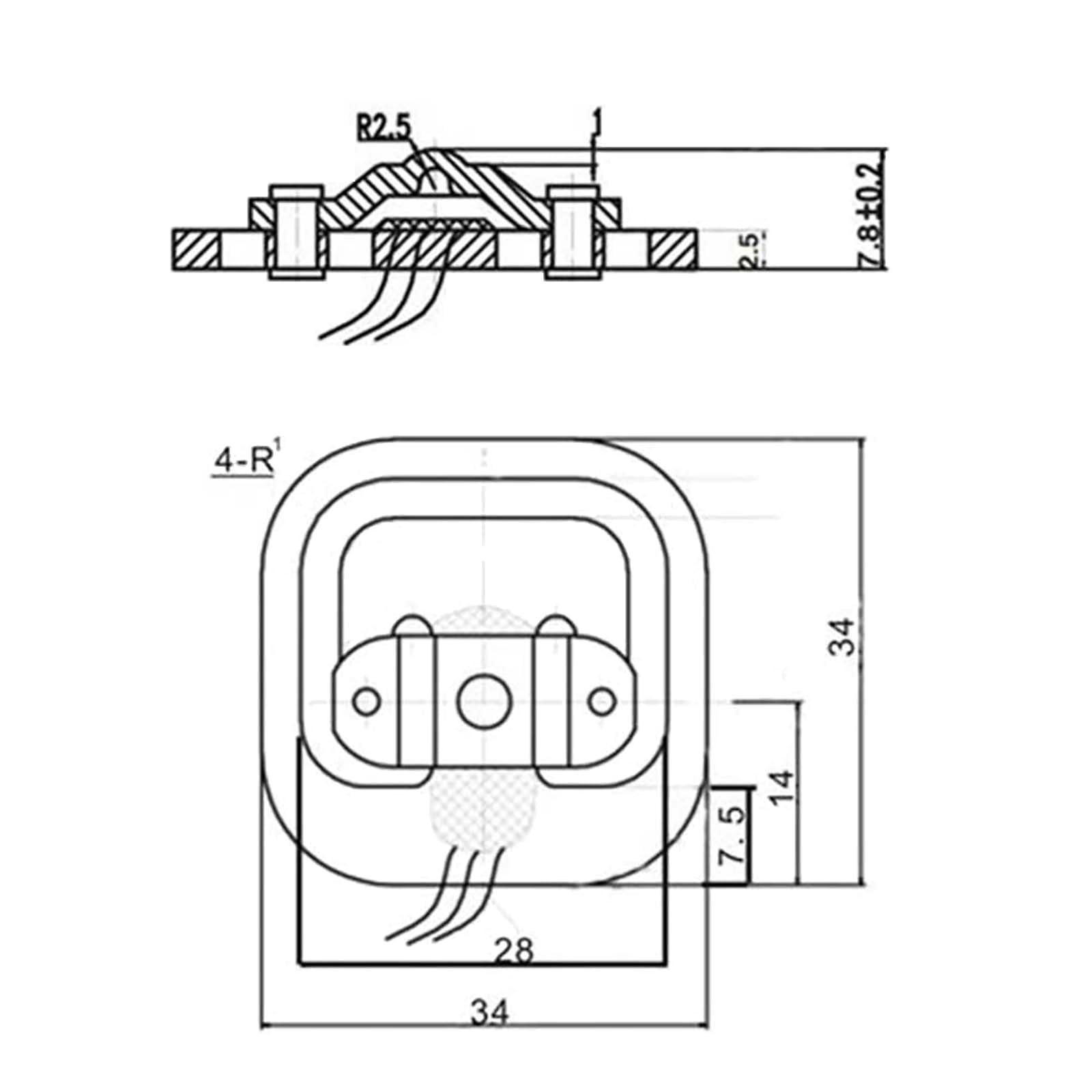 Snapklik.com : 4pcs 50kg Load Cell Weight Sensor Gauge Human Body ...