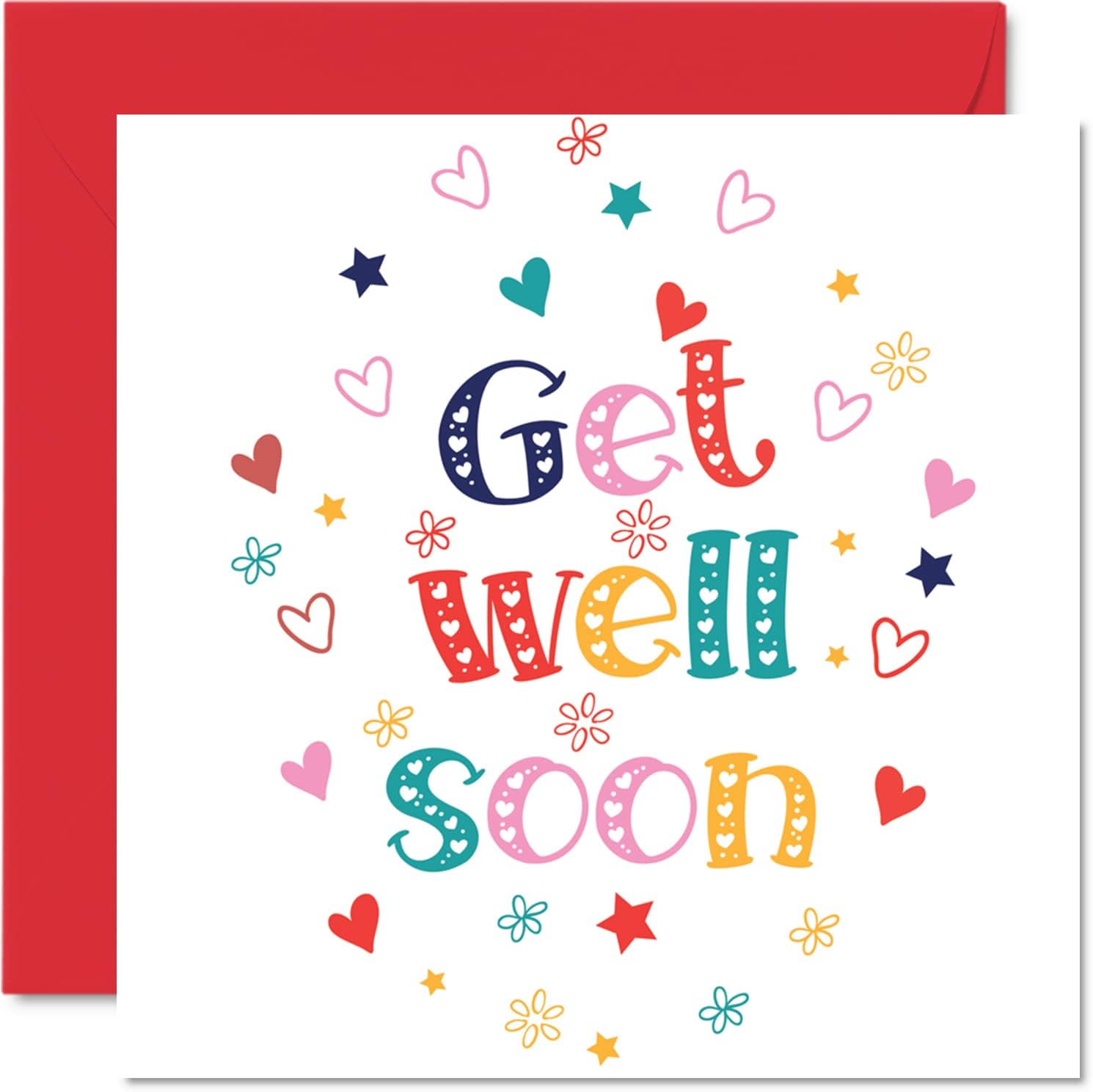 Get Well Soon Cards for Men - Get Well Soon Hearts - Cards for Women ...