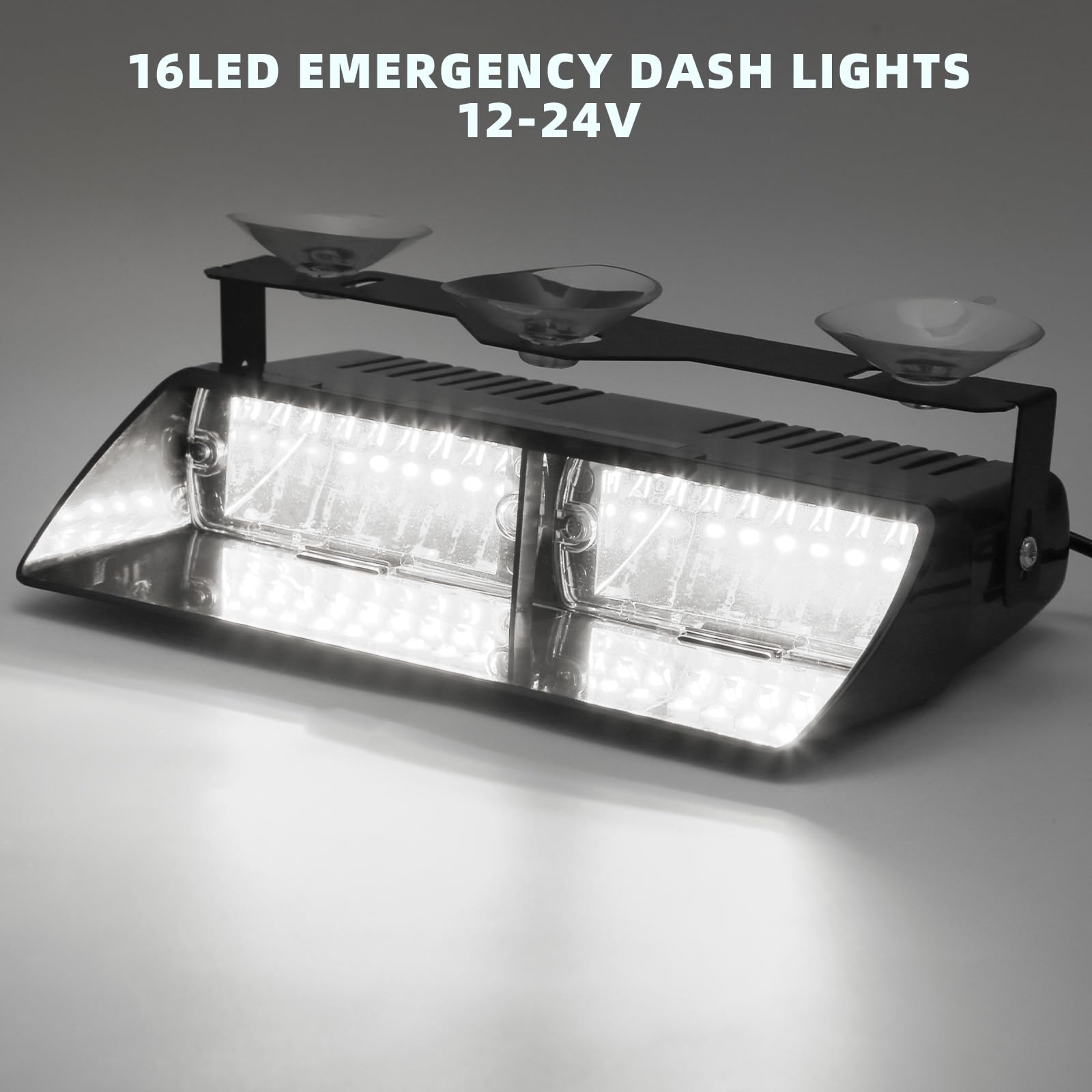 Snapklik.com : PKINGLAKE Windshield LED Dash Emergency Strobe Light 16 ...