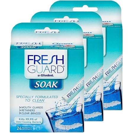 Amazon.com : Fresh Guard Soak by Efferdent for Retainers & Clear Braces ...