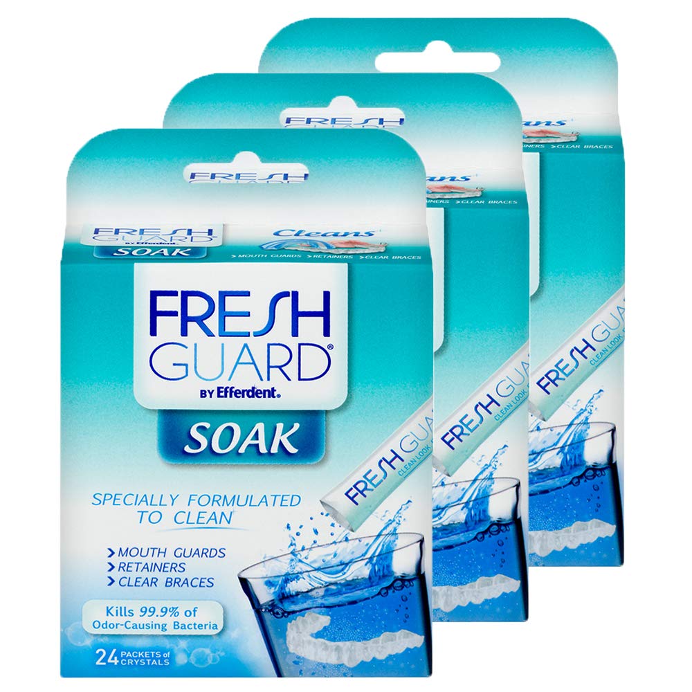 Amazon.com : Fresh Guard Soak by Efferdent, Cleans Guards & Retainers ...