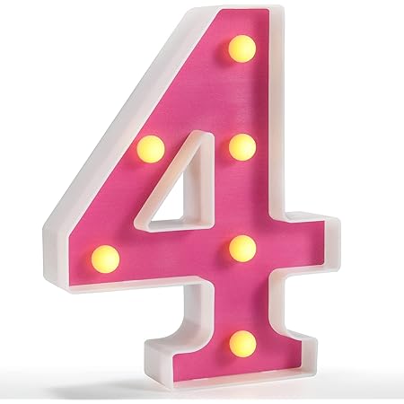 Amazon.com: Pooqla Decorative Led Light Up Number Letters, White ...