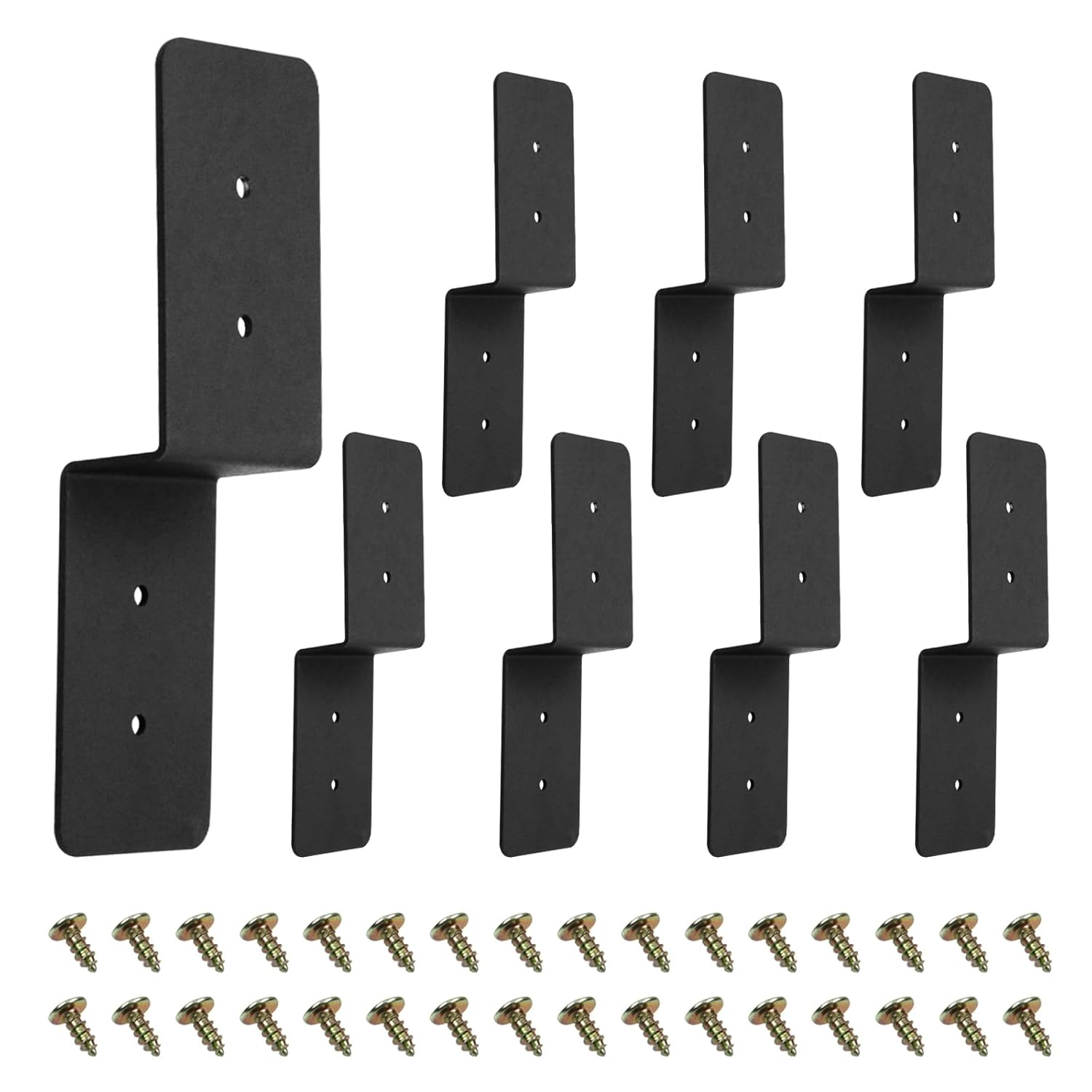 Amazon.com: CNQLIS 8 Pieces Heavy Duty Steel Z Brackets 6 Inch Double ...