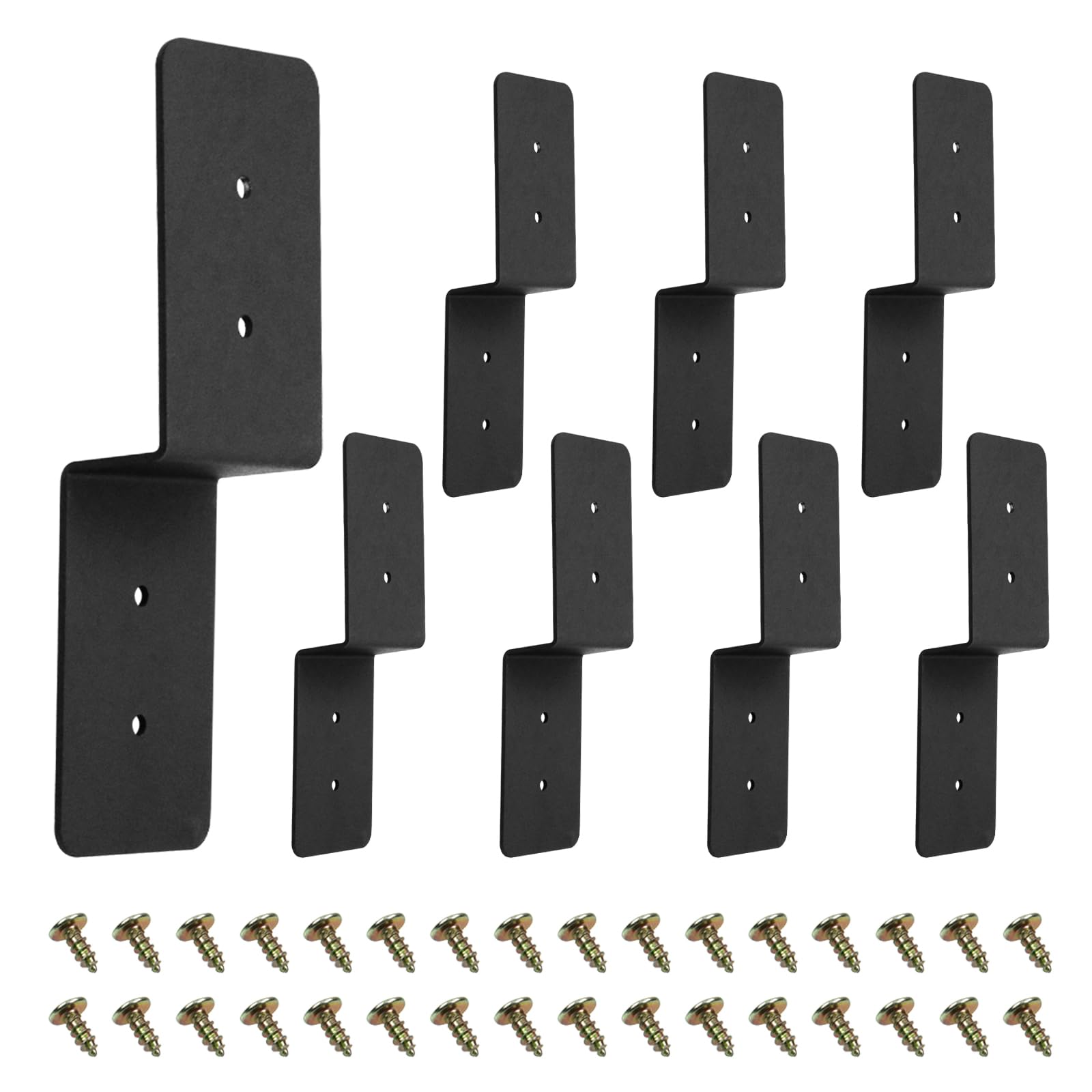 Double Angle Braces For Wood 4 PCS Heavy Duty Steel Z Brackets 6" Post