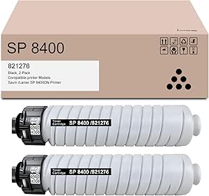 Amazon.com: Junnchee SP 8400 Black Toner Cartridge Replacement for Ricoh SP8400 821276 for SP ...