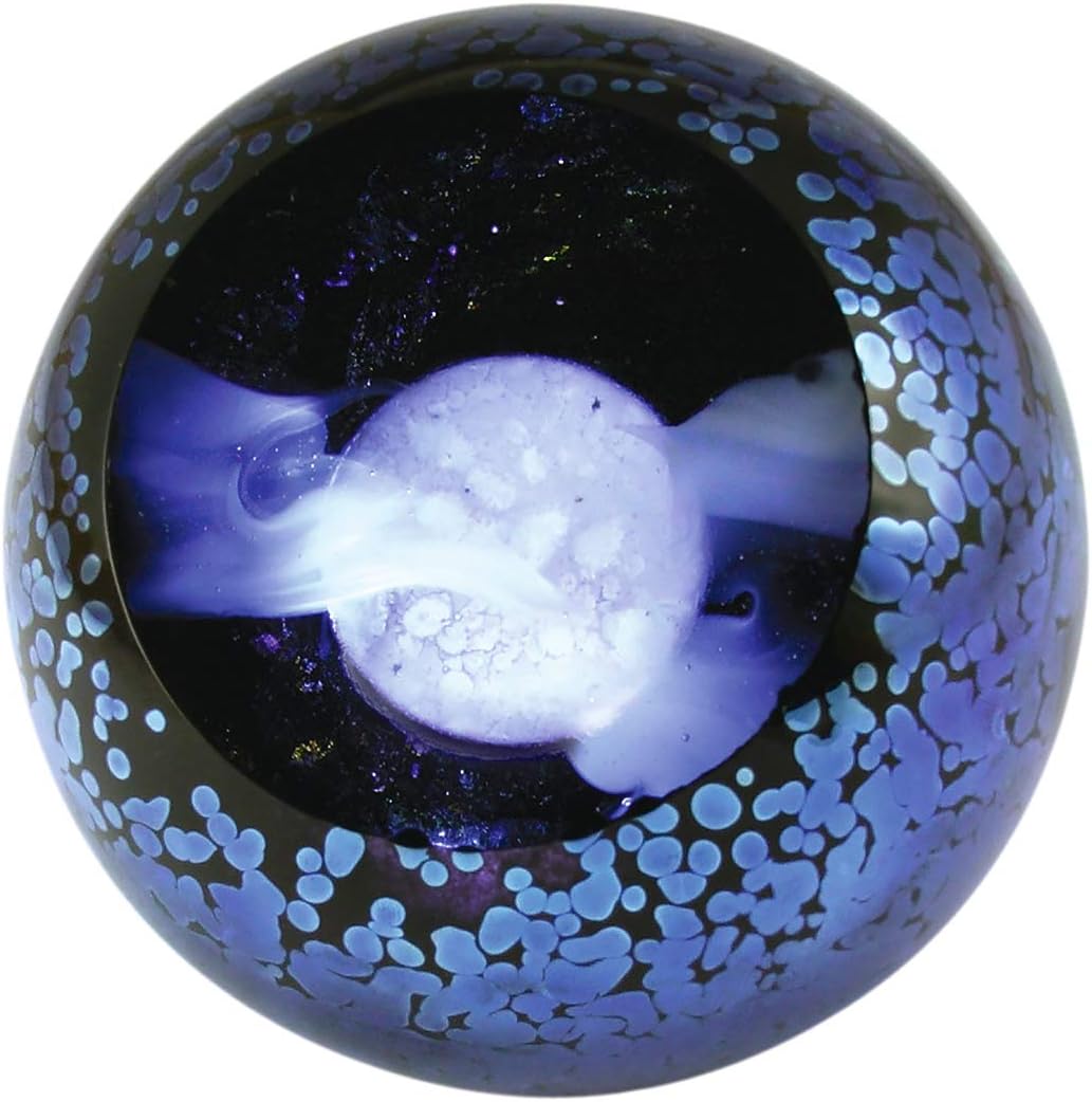 Amazon.com: Glass Eye Studio Celestial Series Full Moon Paperweight Art ...