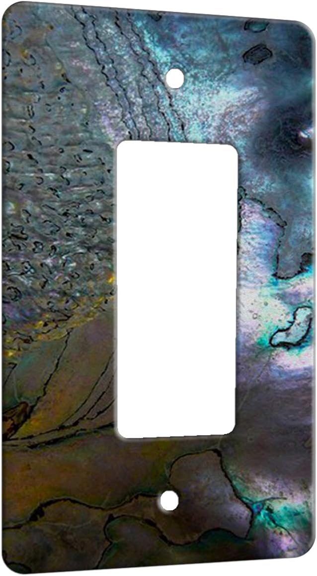 Abalone Metallic Shell - Decor Switch Plate Cover Metal (1 Gang Decora ...