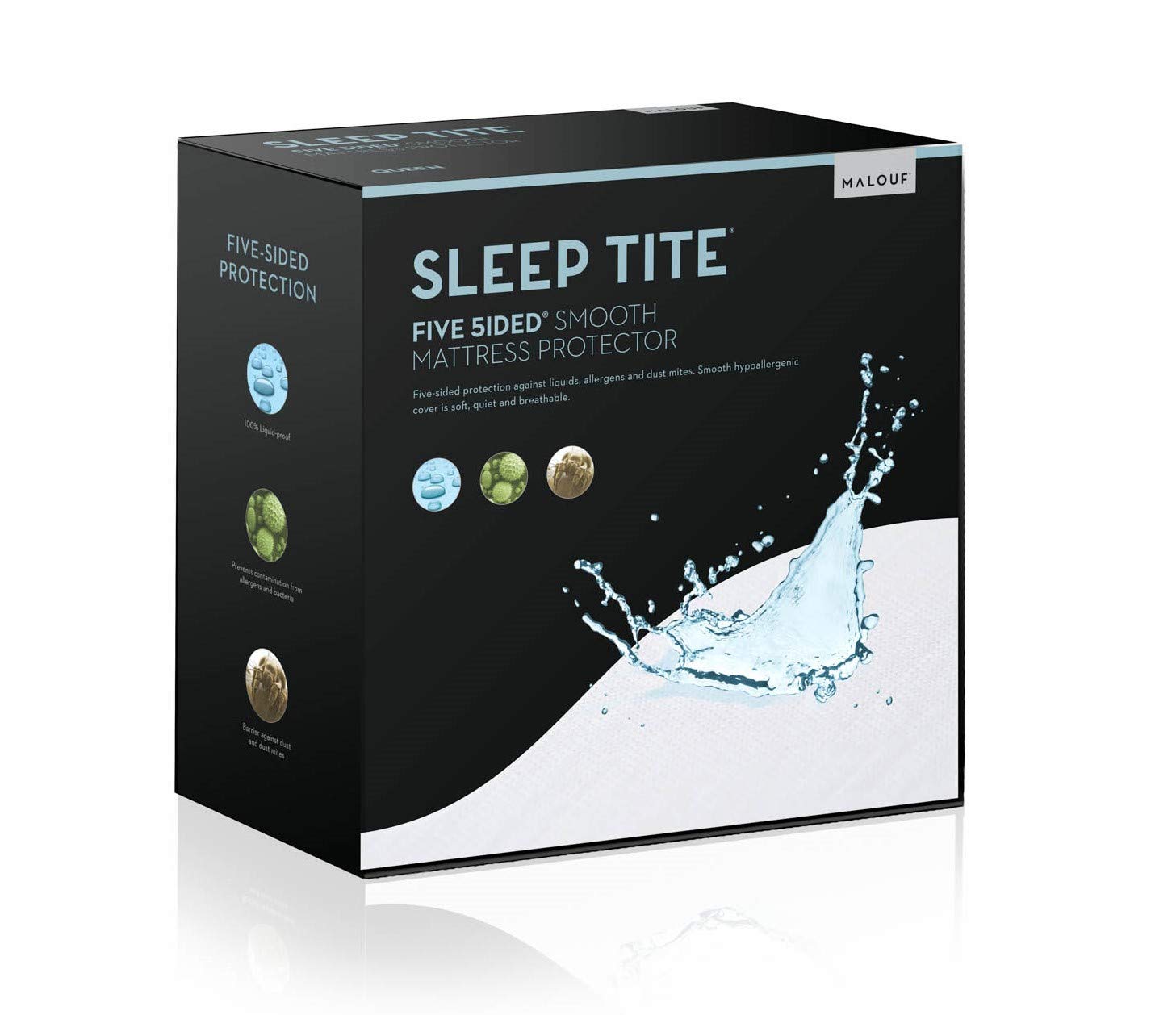 Amazon.com: SLEEP TITE Five Sided Mattress Protector - 100% Waterproof ...