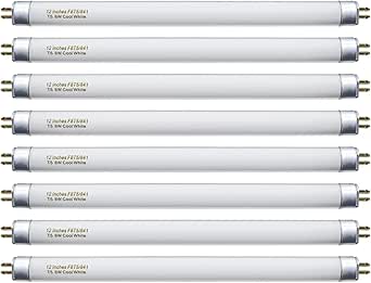 Konideke 8 Pack F8T5/CW Fluorescent Bulbs, T5 12 inch 8 Watts Under ...