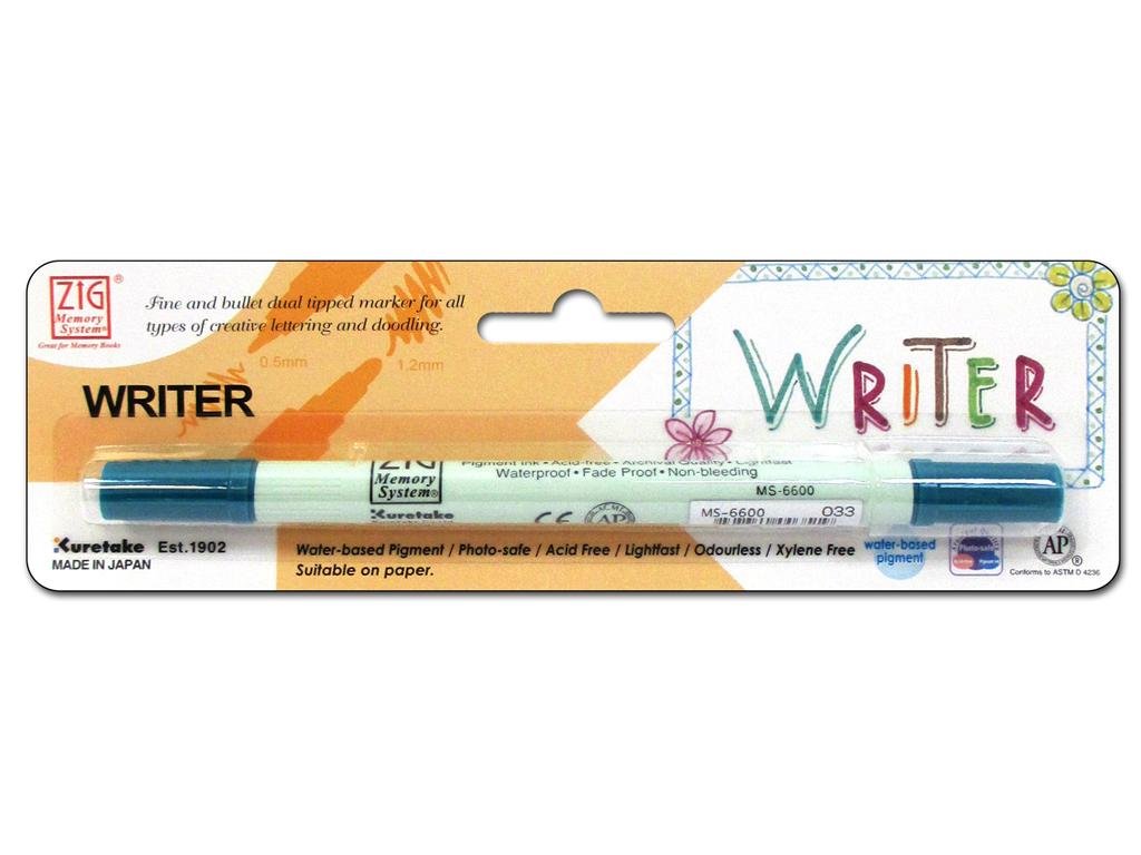 Zig Memory System Writer Dual Tip Marker, Carded, Teal : Amazon.in ...
