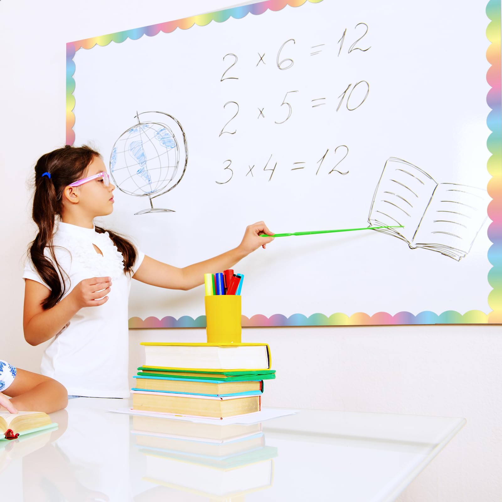 Snapklik.com : 24 Pcs Rainbow Pastel Magnetic Borders For Classroom ...