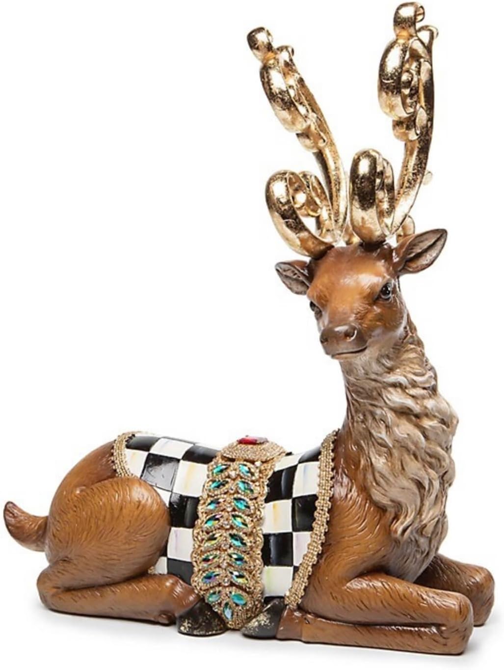 Amazon.com: MACKENZIE-CHILDS Christmas Magic Deer Figurine : Home & Kitchen