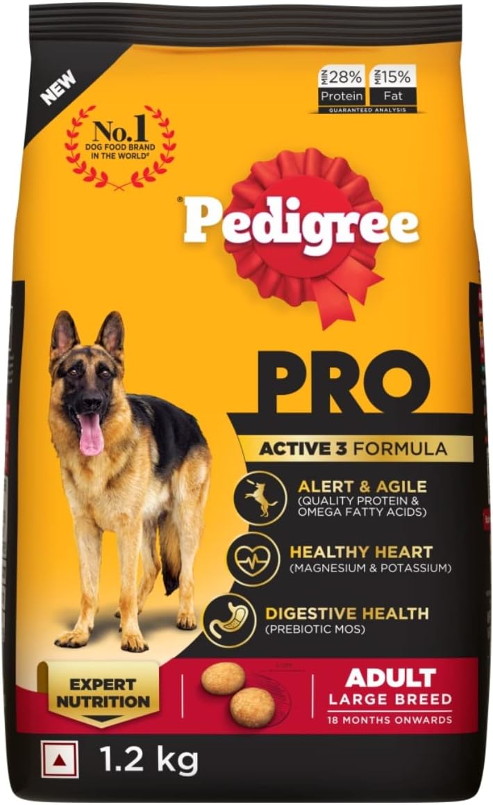 Pedigree Pro Adult Chicken Large Breed, Dry Dog Food (18 Months Onwards ...