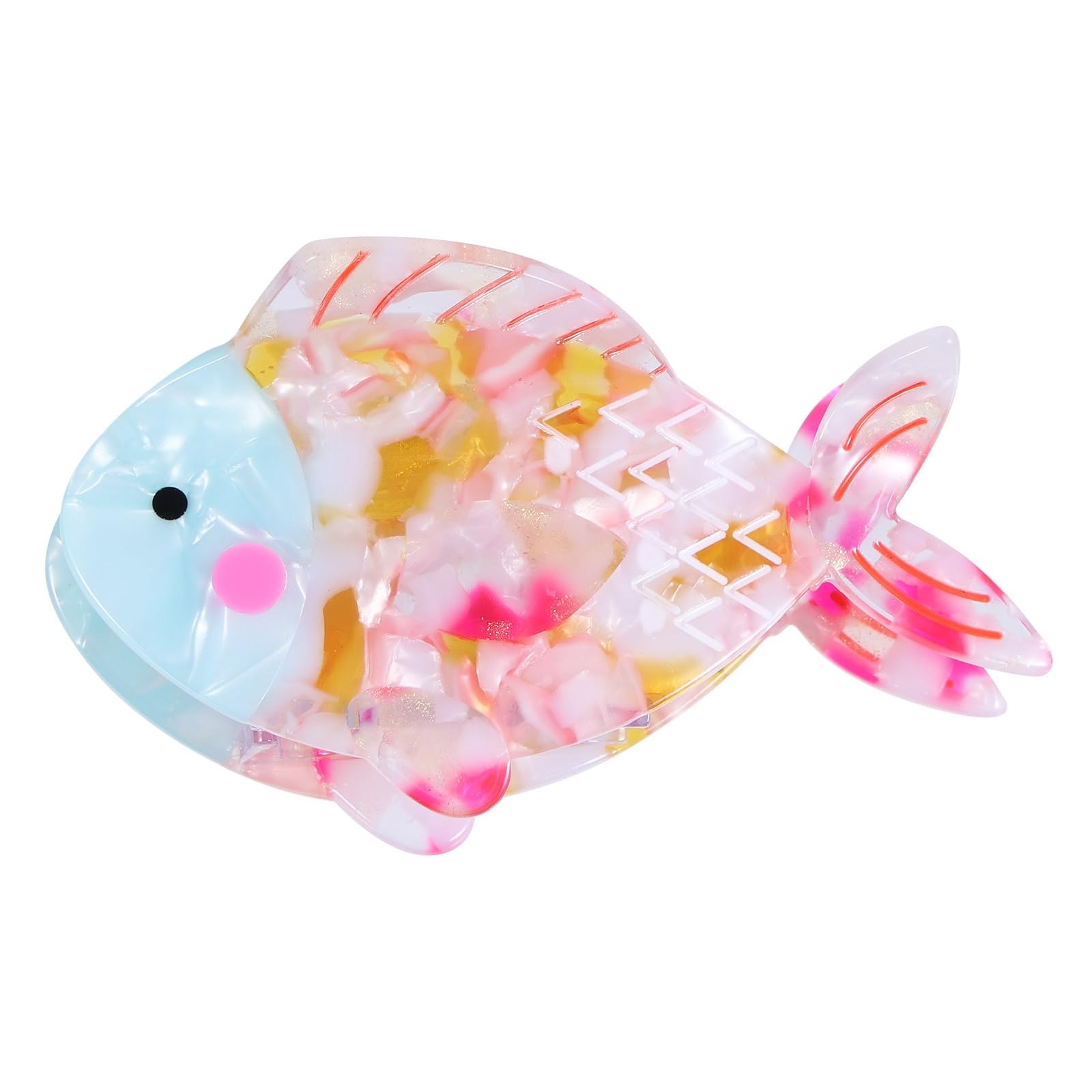 Amazon.com : Acrylic Fish Hair Claw Clip Large Unique Fashion Acetate ...