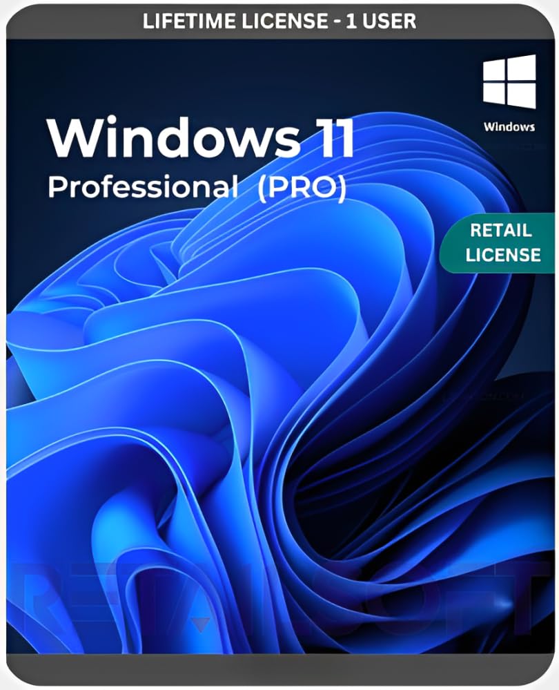 Windows 11 Professional Retail License Key 1 User Lifetime Validity ...