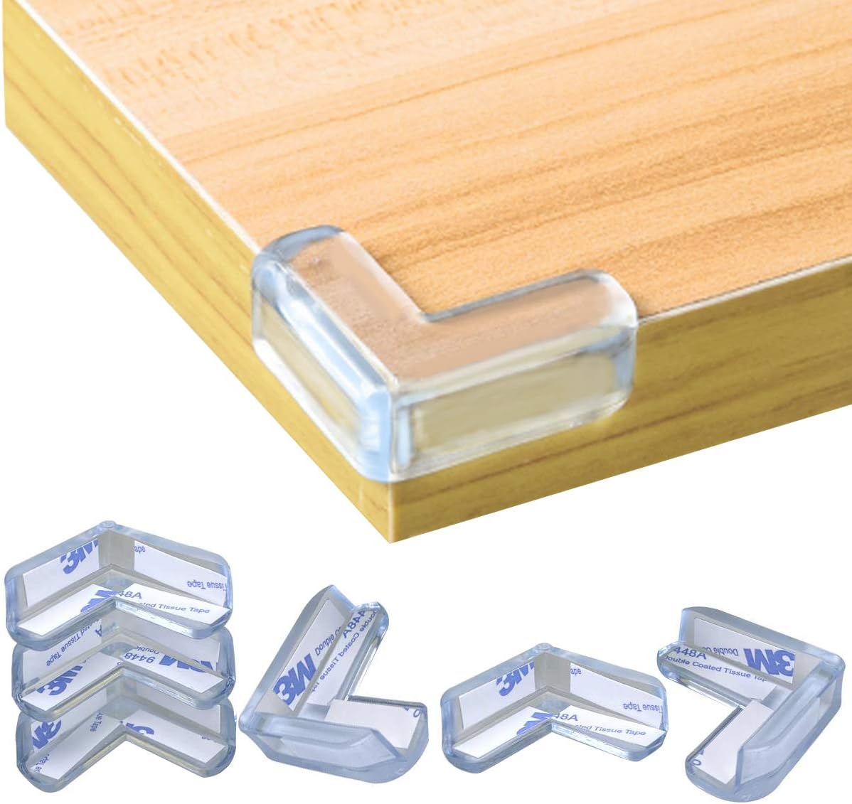 DEASANA® 20x Protections Coins Transparents, avec Adhésif Double Face ...