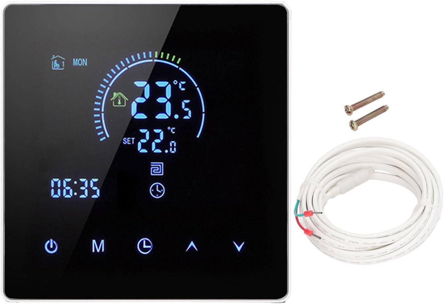 Digital Programmable Thermostat, Electric Heating Thermostat with Large ...