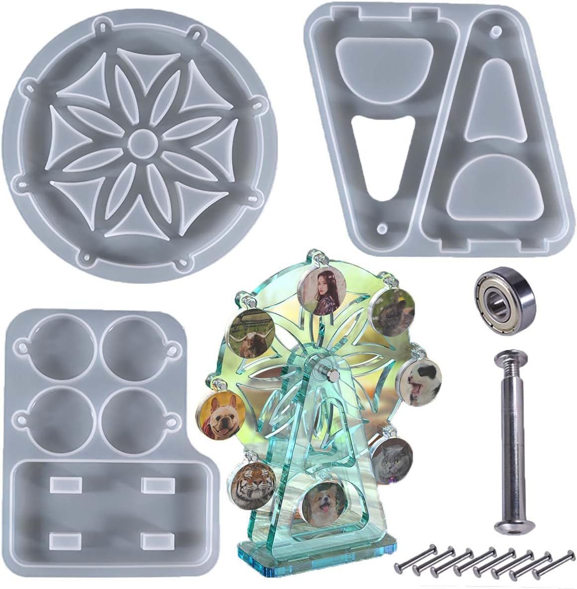 Amazon.com: Ferris Wheel Resin Mold Set - Silicone Mold for Resin, Cake ...