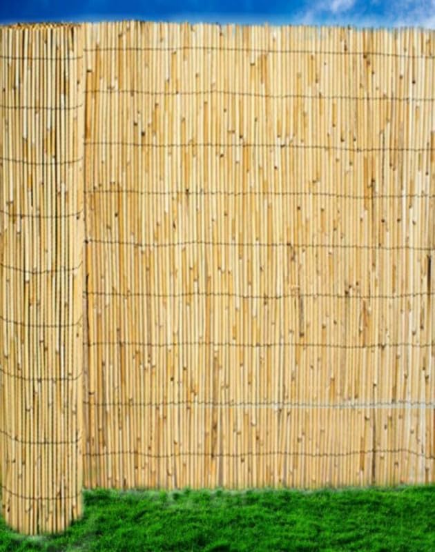 Abaseen Extra Thick Natural Peeled Reed Fence, Garden Screening Fence ...