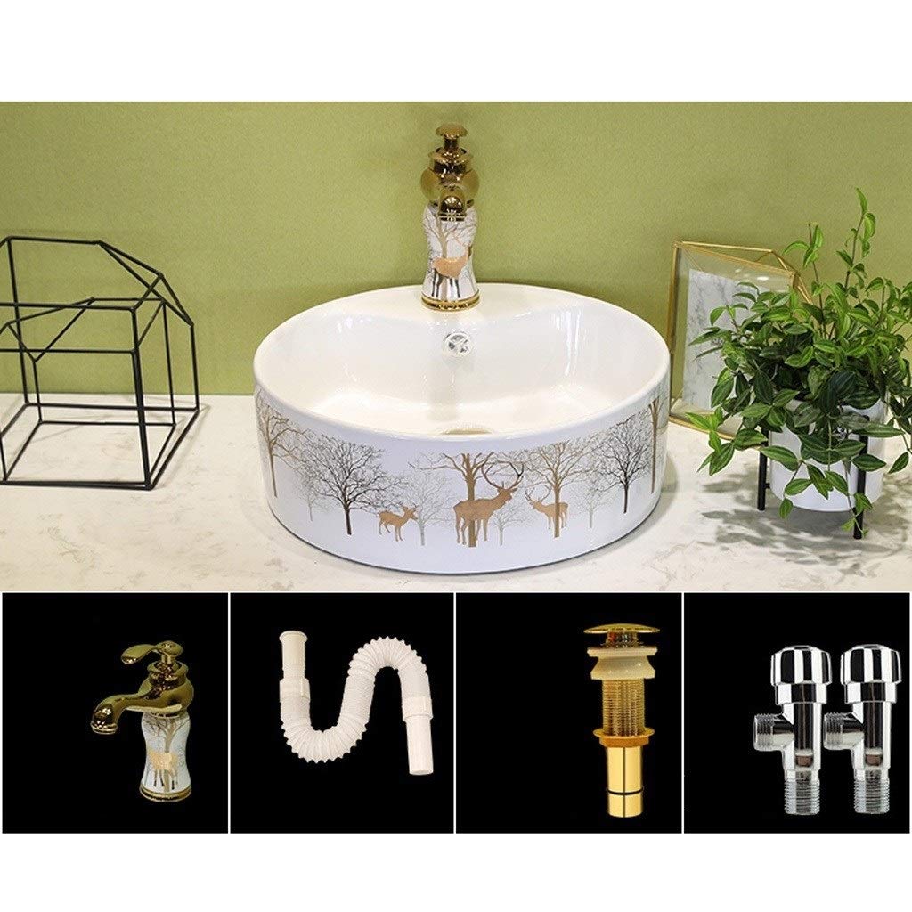 Buy Above Counter Basin, Modern Oval Curved Counter Basin Wash Basin ...