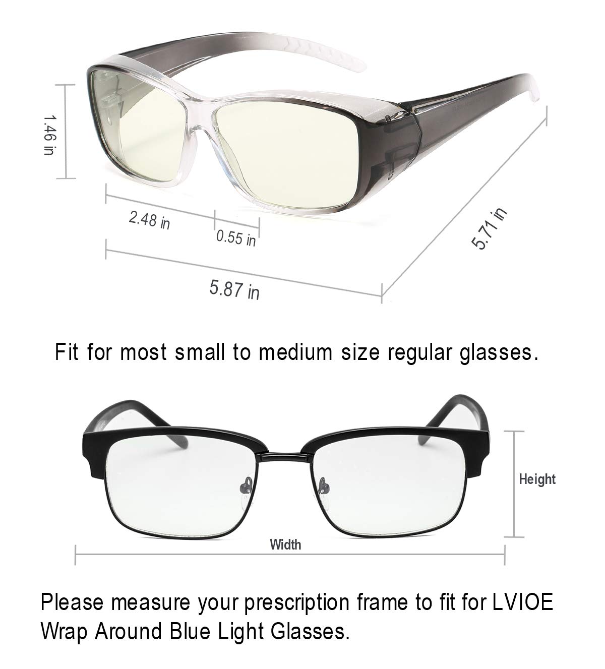 Snapklik.com : LVIOE Fit Over Blue Light Blocking Glasses