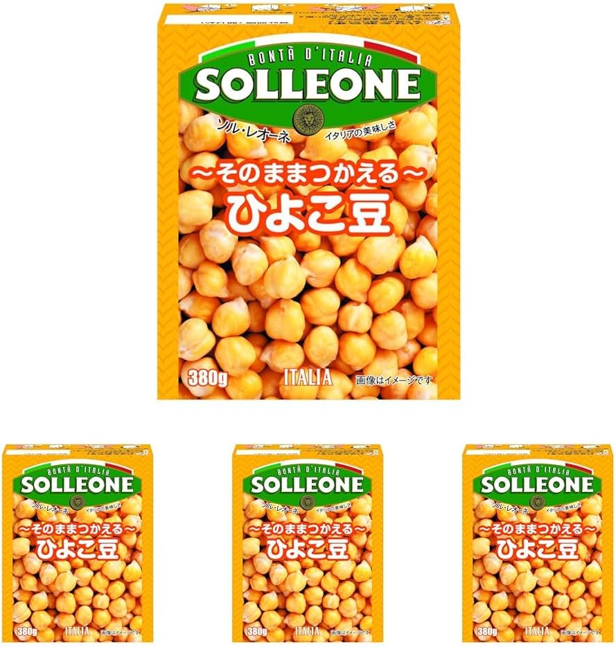 Amazon.co.jp: Nippon Shoji Sol Leone Chick Beans, 13.4 oz (380 g) (x 4 ...